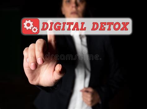 Text Showing Inspiration Digital Detox Internet Concept Prohibiting The Usage Of Electronic And