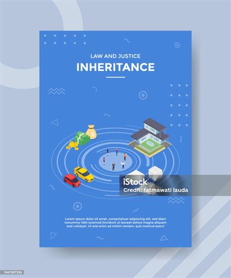 Inheritance Concept For Template Banner And Flyer With Isometric Style Stock Illustration
