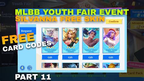 Part 11 Mlbb Free Card Codes Youth Fair Silvanna Free Skin Event