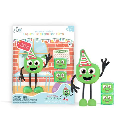 Glo Pals Light Up Christmas Character With Two Cubes Colorful Glow