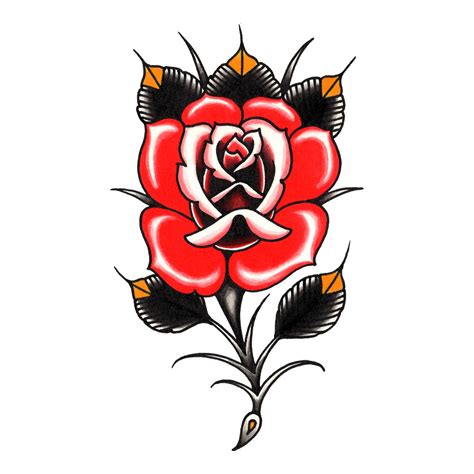 New School Rose Tattoo