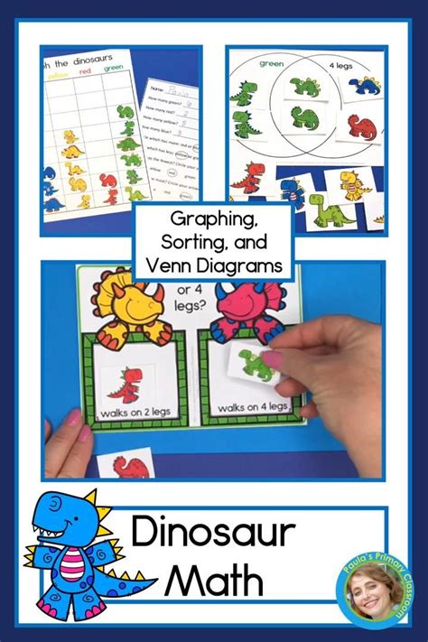 Dinosaur Math Graphing Sorting And Venn Diagram Centers Etsy Video