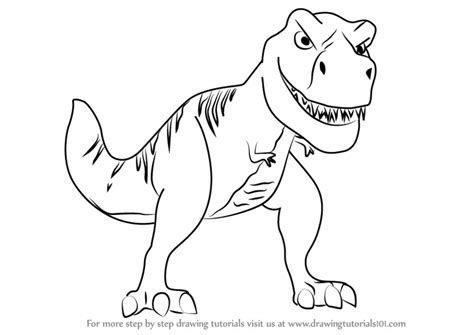 How To Draw Tiny The T Rex From Meet The Robinsons Meet The Robinsons
