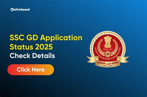 SSC GD Application Status 2025 Out GD Constable Exam Centre