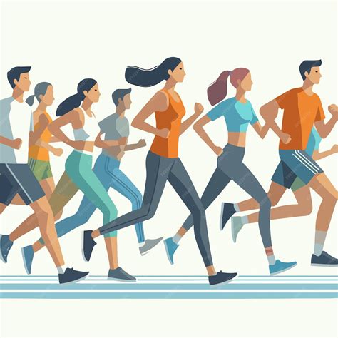 Vector Image Of People Running Together Premium Ai Generated Vector