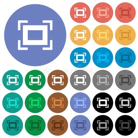 Iconos Planos De Varios Colores Redondos Y De Pantalla Completa
