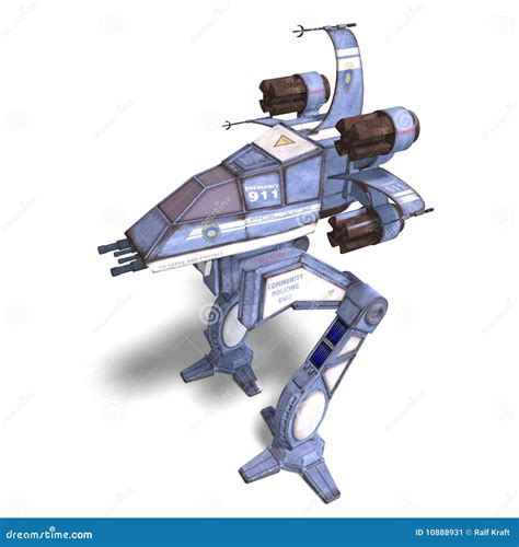 Futuristic Transforming Scifi Robot And Spaceship Stock Image 11215069