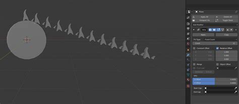 array modifier 로 오브젝트를 원형으로 나열하기