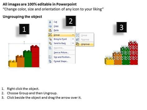 Business Cubes Lego PowerPoint Templates Process Blocks Flowchart Ppt