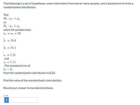 Solved The Following Is A Set Of Hypotheses Some