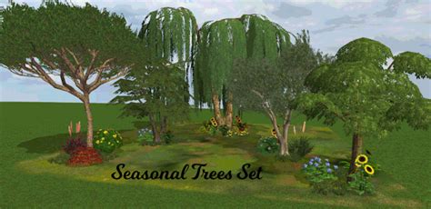 Seasonal Trees Set Tvickiesims On Tumblr