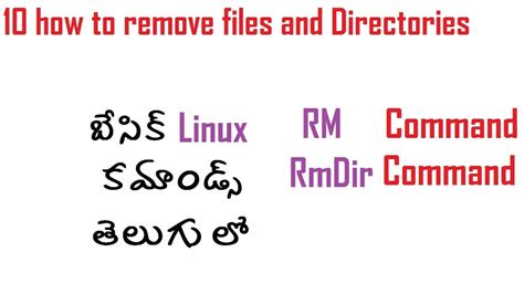 10 How To Remove Files And Directories In Linux Rm And Rmdir Commands బేసిక్ కమాండ్స్ ఇన్ తెలుగు