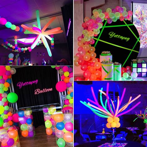 Globos Largos De Neón Fluorescentes Reactivos A Los Rayos Uv Cuotas Sin Interés