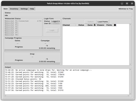 linux binary · issue 113 · devilxd twitchdropsminer · github