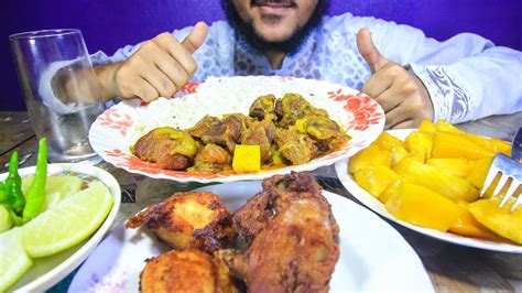 Asmr Spicy Beef Curryমুরগির ঝাল ফ্রাইgrilled Chicken Eatingগরুর