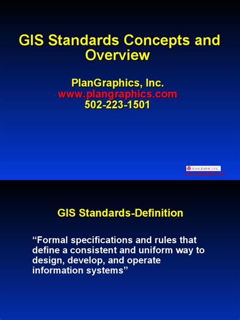 Gis Standards Concepts And Pdf Arc Gis Geographic Information System