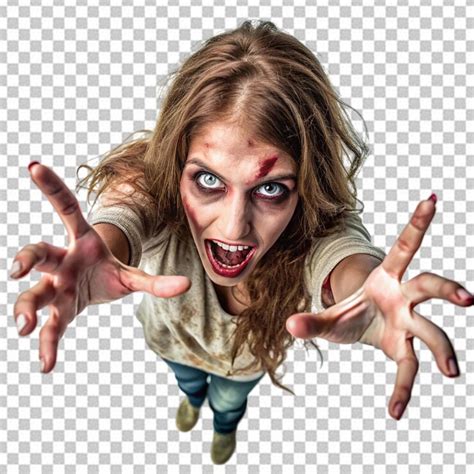 Zombie With Decaying Skin And Outstretched Arms Premium Ai Generated Psd