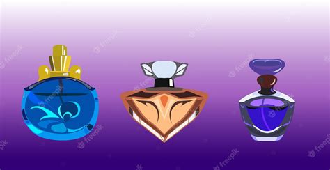 Conjunto De Iconos Planos De Botellas De Perfume Fragancias De Hombre Y