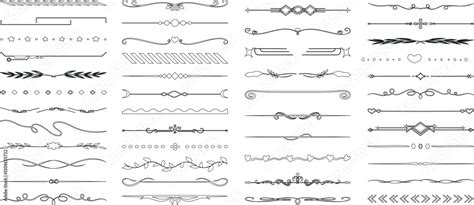 Elegant Decorative Dividers Ornate Line Separators Vintage Flourish
