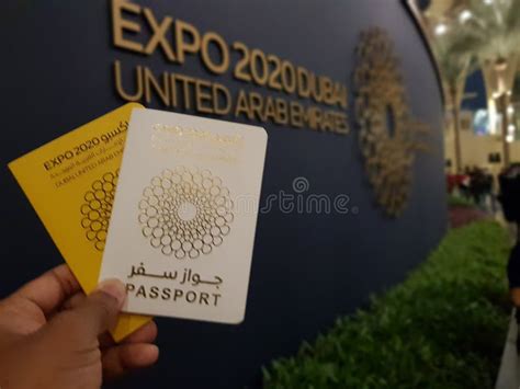 Expo 2020 Dubai Yellow And White Passport Editorial Photo Image Of