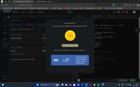 Nikhil Bhange On Linkedin Geeksforgeeks Gfg160 Geekstreak2025 Dsa