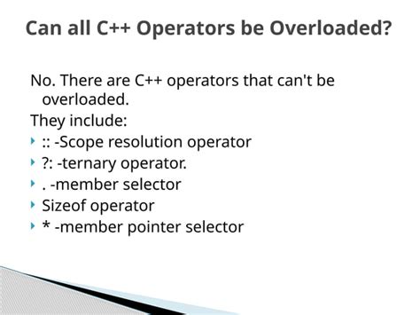 Oprators In Cpptypes With Example And Detailspptx
