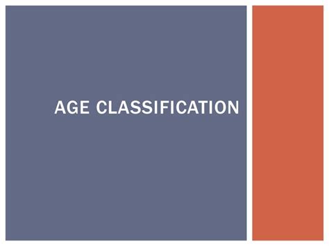 Age Classification