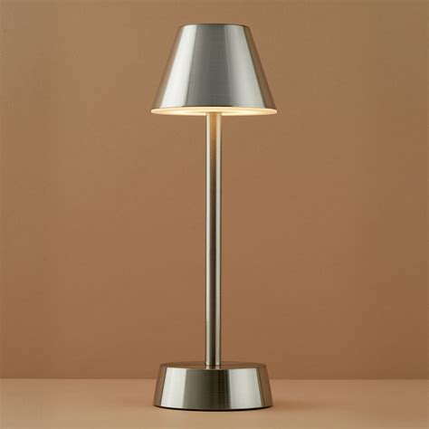 Sofia Empire Cordless Table Lamp Nickel Insight Cordless Lighting