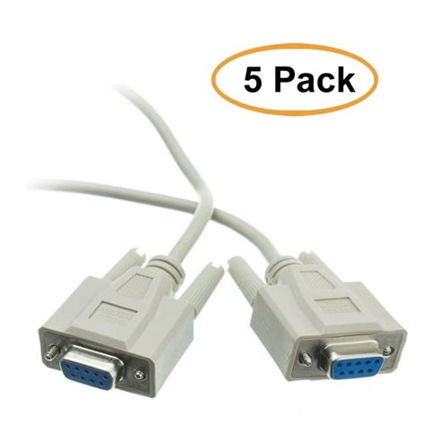 Cande Null Modem Cable Db9 Female Ul Rated 8 Conductor 10 Feet 5