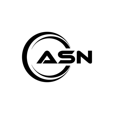 ASN Letter Logo Design In Illustration Vector Logo Calligraphy Designs For Logo Poster