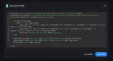 Form Builder Headlessforms Documentation