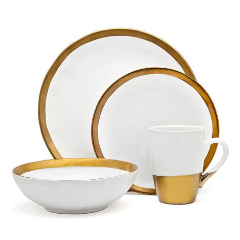 Terre Dor 4 Piece Dinner Set Service For 1 Godinger