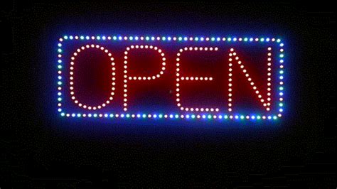 Led Exterior Signs Business Signs Animated Multi Color Led Neon Open