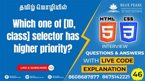 Which One Of Id Or Class Selector Has Higher Priority Css Id Vs Class