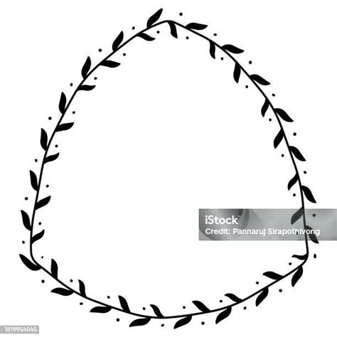 곡선 삼각형 모양 잎 프레임 꽃 프레임 화 환 벡터 테두리 꽃 사진 프레임 0명에 대한 스톡 벡터 아트 및 기타 이미지 0명 검은색 곡선 Istock