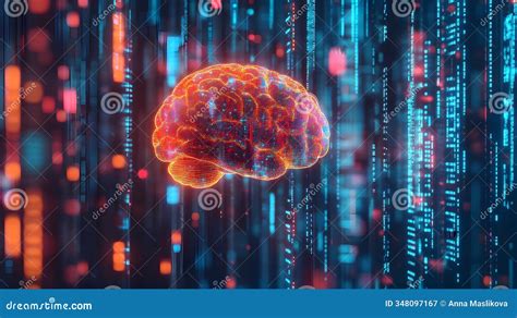 Contemporary Brain Concept Fantastical Illustration Of Tech Advancements And Electronic