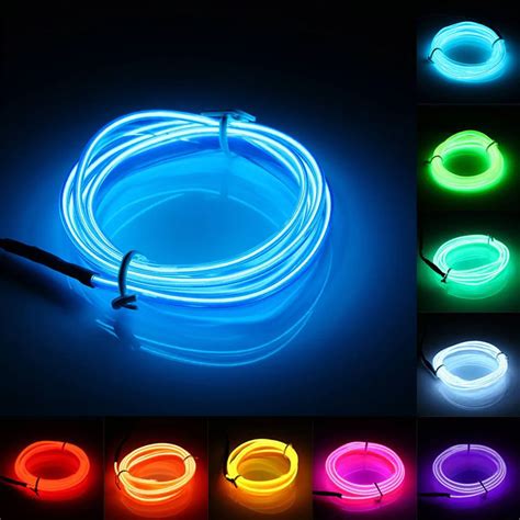 Ae Tsleen 2 3 5m Glowing Neon Led Lights El Wire String Strip Rope Tube