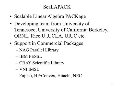 Ppt Introduction To Scalapack Powerpoint Presentation Free Download Id3657571