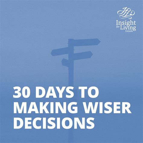 30 days to making wise decisions