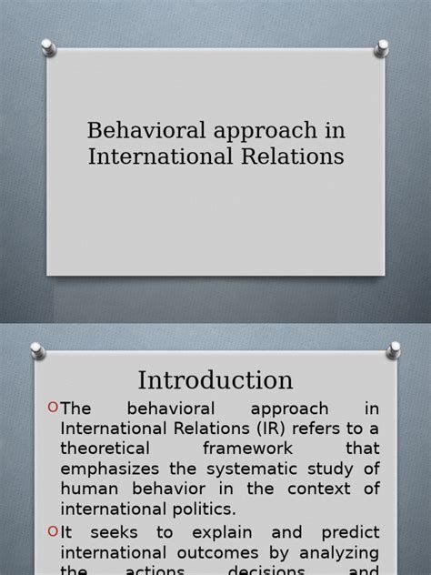Behavioural Approach Pdf
