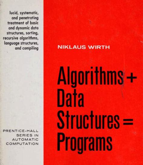 algorithms data structures programs 1st edition by niklaus wirth