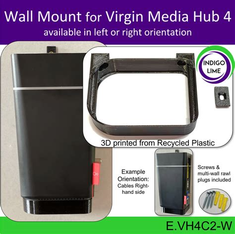 Virgin Media Hub 4 Wall Mount Indigo Lime