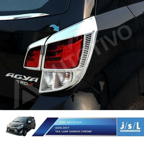 Jual Garnishh List Cover Lampu Belakang Toyota New Agya Dan Ayla 2017