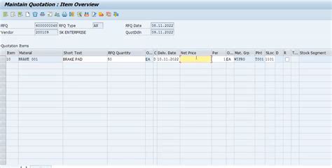 How To Create Request For Quotation RFQ SAP S HANA Manage Adora