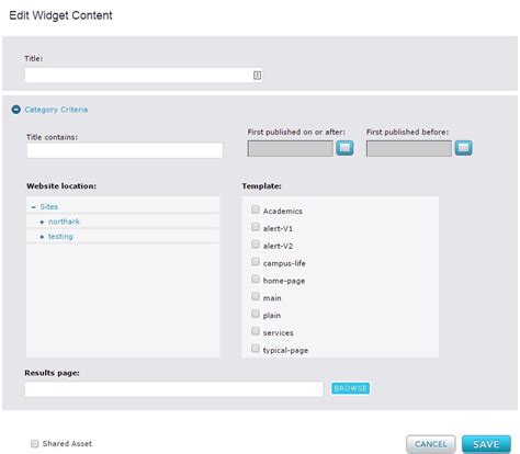 Category List Widget