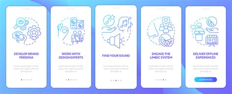 Strategi Periklanan Sensorik Layar Aplikasi Seluler Onboarding Gradien