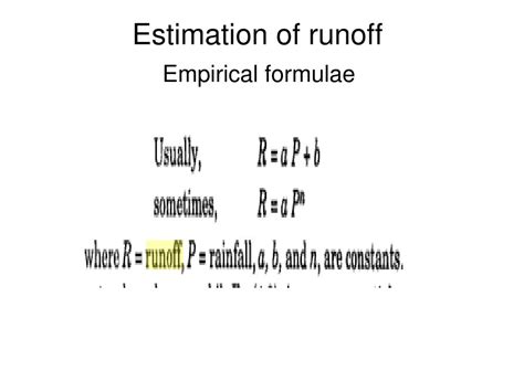 PPT Estimation Of Runoff PowerPoint Presentation Free Download ID