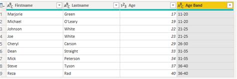 age banding in power bi using power query merge queries based on between radacad