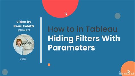 how to in tableau hiding filters with parameters youtube