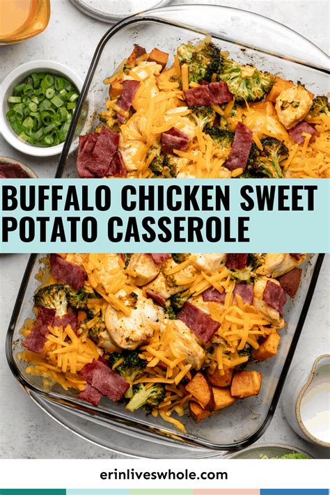 Buffalo Chicken Sweet Potato Casserole Erin Lives Whole